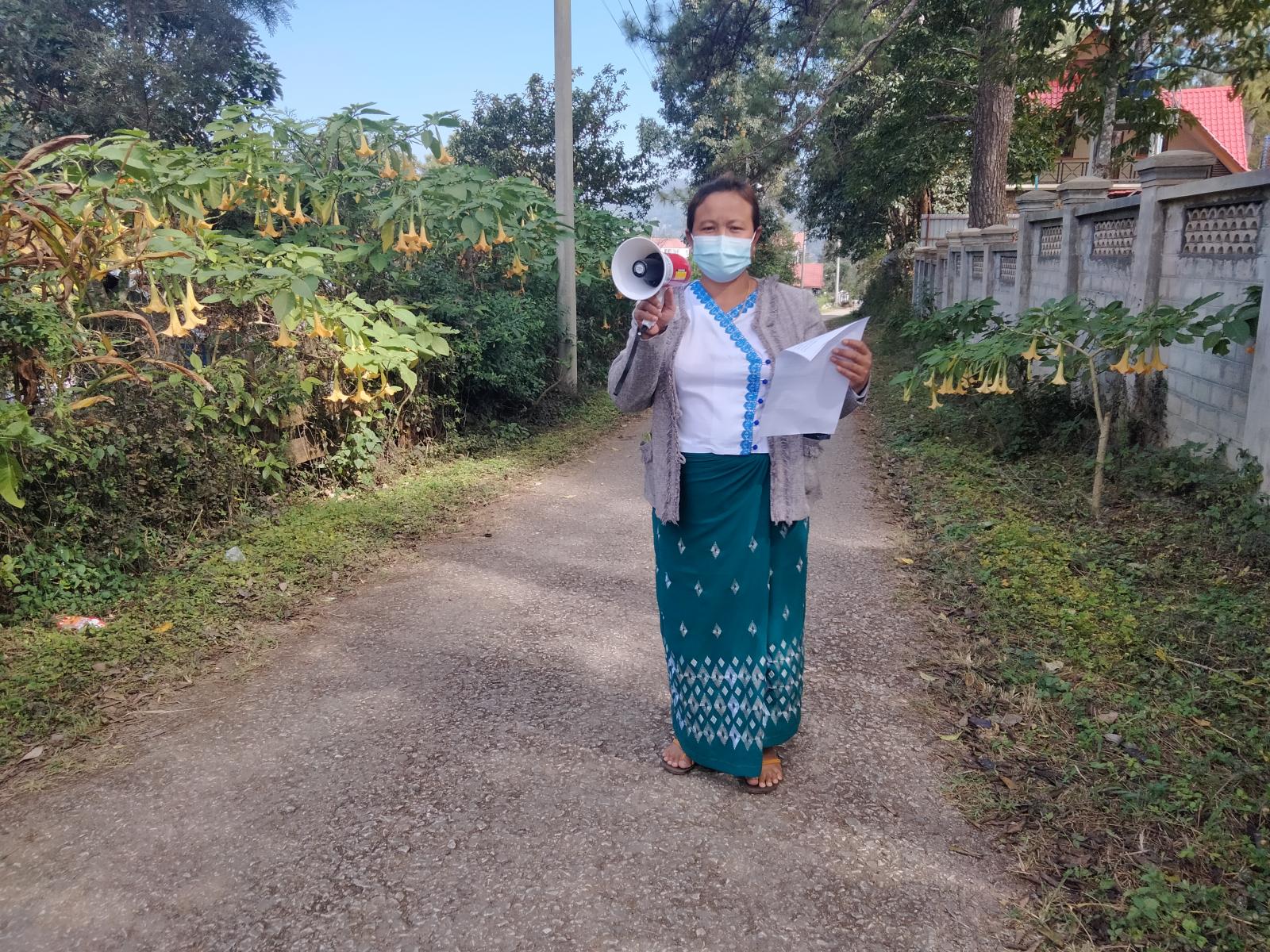 ကလောမြို့၌ ကိုဗစ် ၁၉ ရောဂါ ဗီဇပြောင်းမျိုးကွဲ အိုမီခရွန် Omicron ကြိုတင်ကာကွယ်ရေး အသိပညာပေးန